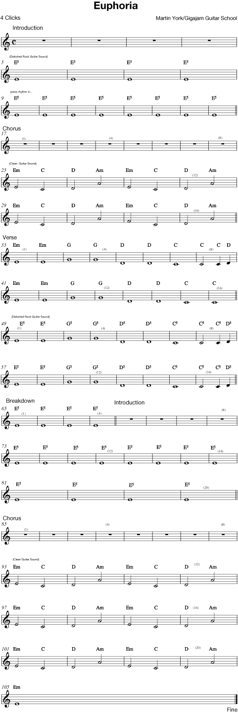 Essential Guitar Skills Songbook: Euphoria
